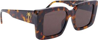 Palm Angels Dorris Rechteck-Sonnenbrille f&uuml;r Herren (Havannabraun)
