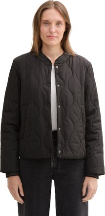 Tom Tailor Damen Bomberjacke mit Steppung, 14482 - Deep Black, S