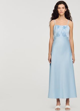 Sandro Robe longue satin&eacute;e