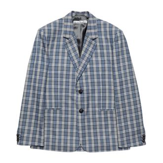 Acne Studios Checked Wool Suit Jacket - - Jackets - Damen - Blau - M
