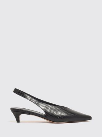Twinset Slingbacks en peau de mouton avec imprim&eacute; python et petit talon aiguille