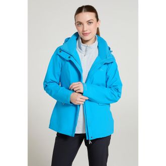 Mountain Warehouse Thunderstorm II Jacke, wasserfest 3 in 1 f&uuml;r Damen (Leuchtend Blau)