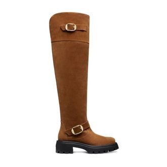 Stuart Weitzman Emerson Moto Tall Boot - - Shoes - Damen - Braun - 35 EU
