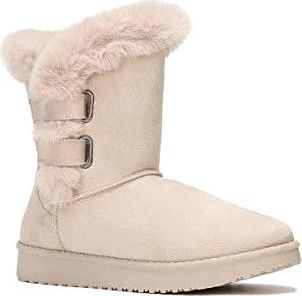 La Modeuse Boots en suédine et fausse fourrure à scratchs