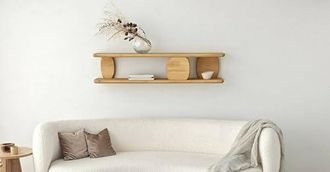 Dmora Orionia Regal, Wandregal, Mehrzweckregal, 120 x 24 x 30 cm, Eiche