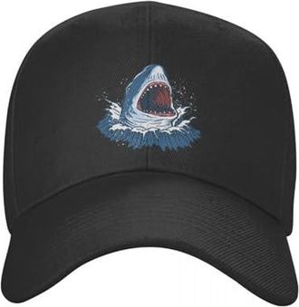 Generic Casquette de baseball personnalis&eacute;e motif requin animal pour homme et femme, chapeau de papa r&eacute;glable, cadeau de sport