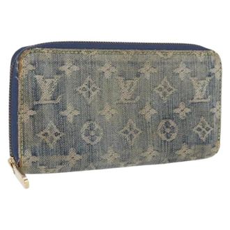 Louis Vuitton Portefeuille en Toile Pr&eacute;-owned - Femme - Pre-owned - Bleu - Taille: ONE Size