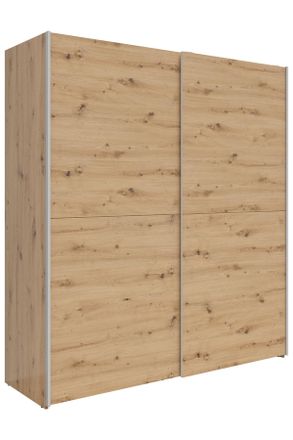 Boxxx Schwebetürenschrank, Eiche Artisan, Holzwerkstoff, 2 Fächer, 170x191x59 cm, Schlafzimmer, Kleiderschränke, Schwebetürenschränke