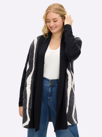 Sheego Strickjacke Strickjacke Langarm Jacquard