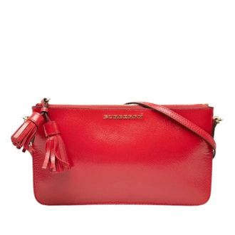 Burberry Sac bandouli&egrave;re en cuir verni Pre-owned - Femme - Pre-owned - Rouge - Taille: ONE Size