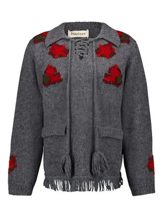 Baziszt pull à col v - Gris