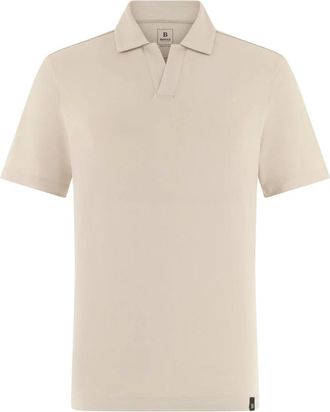 Boggi Milano Homme, Tops, Beige, Taille: L Polo Pima Piqu&eacute; Col Ouvert