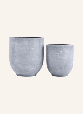 House Doctor House Doctor 2er-Set Blument&ouml;pfe Gard grau