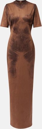 Acne Studios Robe longue Dueda imprim&eacute;e