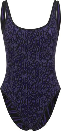 Versace Femme, Maillots de bain, Noir, Taille: 40 FR Maillot de bain une pi&egrave;ce avec logo