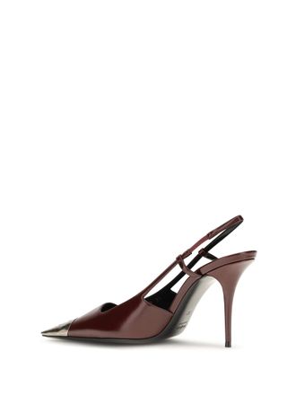 Saint Laurent Womens Jeanne Smooth Leather Pumps Vintage Bordeaux-Vin Bordeaux/vin High Heel Shoes