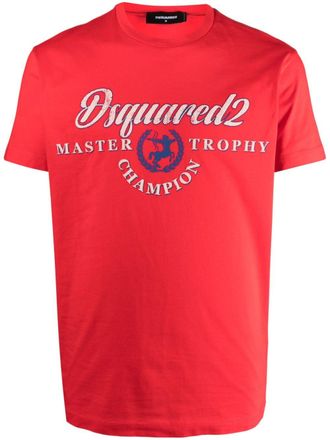 Dsquared2 t-shirt en coton à logo imprimé - Rouge