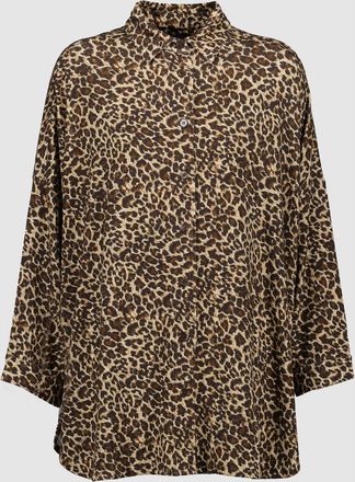 Majestic Filatures Chemise L&eacute;opard Moccha