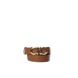 Ferragamo Femme, Accessoires, Brun, Taille: 90 CM Ceinture Gancini