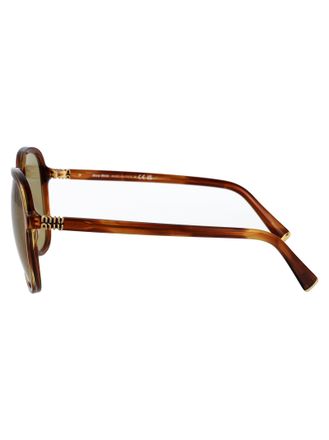 Miu Miu 0MU Acetate Frame Sunglasses - Brown