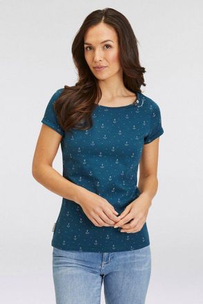 Ragwear T-Shirt FLORAH A ORGANIC O mit maritimen Anker-Print
