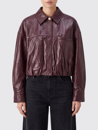 Sportmax Cropped Nappalederjacke von mit verdecktem Verschluss