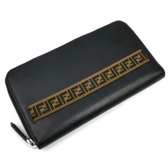 Fendi Portefeuille long (&agrave; deux volets) Pre-owned - Homme - Pre-owned - Noir - Taille: ONE Size