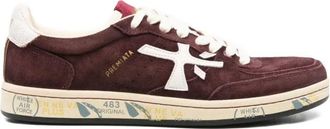 Premiata Low-Top Sneaker - Burgundy Suede Sneakers With Vintage-Inspired Acce - Gr. 40 (EU) - in Schwarz - für Damen
