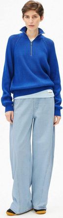 Armedangels Strickpullover TROYER VANIS&Eacute; Troyer mit Rei&szlig;verschluss Loose Fit