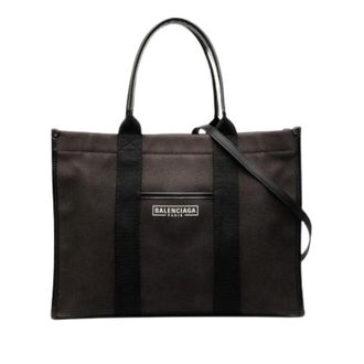 Balenciaga Sac cabas Pre-owned Hardware Medium en toile et cuir 2 en 1 - Femme - Pre-owned - Brun - Taille: ONE Size