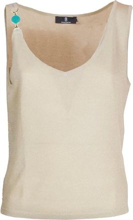 Fracomina Femme, Tops, Beige, Taille: 42 FR Knitted Tank Top