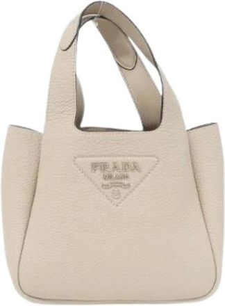 Prada Pre-owned Vit.daino Soft handbag - Femme - Pre-owned - Beige - Taille: ONE Size