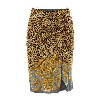Versace Medusa Barock Print Raffaelrock - - Skirts - Damen - Mehrfarbig - S