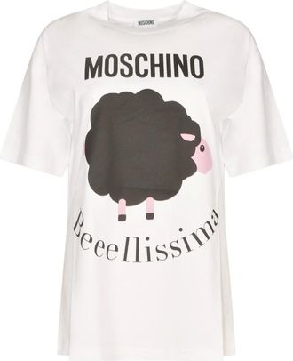 Moschino Femme, Tops, Blanc, Taille: 36 FR T-shirts et Polos élégants