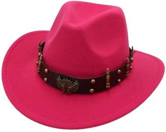 Generic Chapeau melon jazz style cowboy western 2026 avec décoration ethnique, RD2., Taille unique