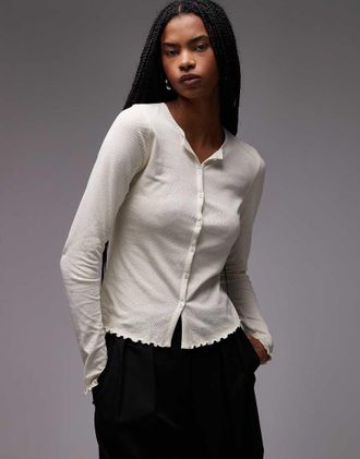 Arket Gilet ajust&eacute; en tulle - Beige-Gris