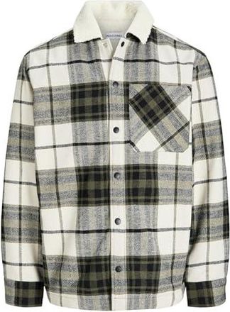 Jack & Jones Jjzac Teddy Overshirt Ls, Vert Olive, XXL Hommes