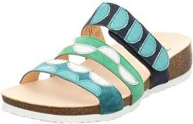 Think Damen Julia chromfrei gegerbte nachhaltige Pantolette, Notte/Kombi 8000