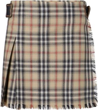 Burberry Check Kilt Miniskirt