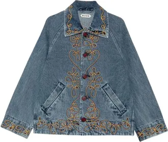 Bode Veste en jean brod&eacute;e - Homme - Vestes - Bleu - Taille: M