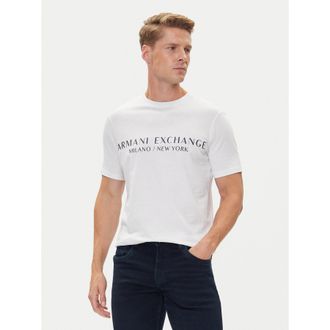 A|X Armani Exchange T-Shirt 8NZT72 Z8H4Z 1100 Wei&szlig; Slim Fit