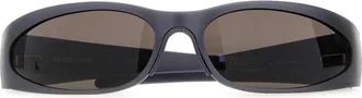Balenciaga 751425T0026 Aluminum Wraparound Sunglasses - Gray