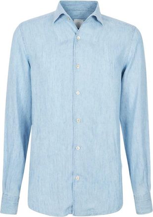 Eleventy Chemise &agrave; manches longues - Homme - Chemises - Bleu - Taille: L