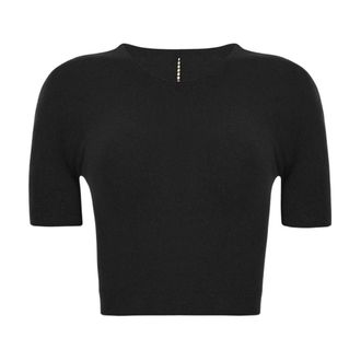 Wolford Femme, Tops, Noir, Taille: 36 FR Crop top &agrave; col rond