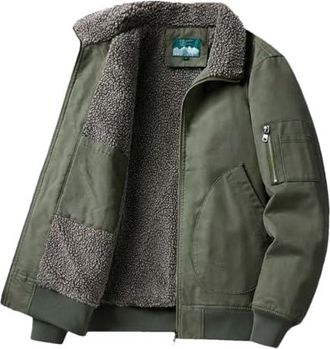 Generic Veste dhiver en laine dagneau pour homme, v&ecirc;tements de travail en polaire de couleur unie, grande taille, manteau &agrave; revers de voyage en plein air, v&ecirc;t