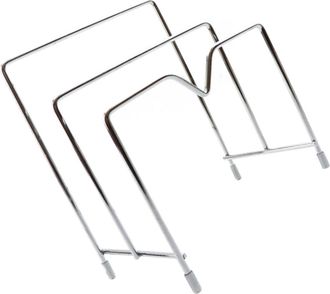 Lurrose 2 St&uuml;ck K&uuml;chen Organizer Edelstahl Aufbewahrungsregal mit Schneidebrett Abtropfgestell Multifunktionaler Tellerhalter f&uuml;r Sp&uuml;le und K&uuml;chenschrank Plat