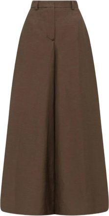 Blugirl Femme, Pantalons, Brun, Taille: 38 FR Wide Pantalons