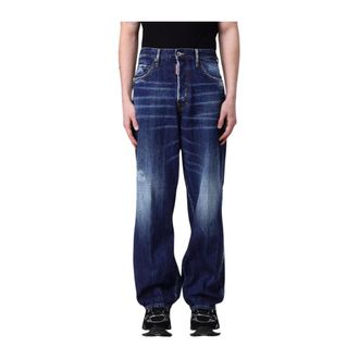 Dsquared2 Homme, Jeans, Bleu, Taille: XL Jean Bleu D&eacute;lav&eacute; Coupe D&eacute;contract&eacute;e