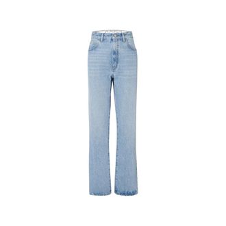 GCDS Choker High-Waist Straight-Leg Jeans - - Jeans - Damen - Blau - W29