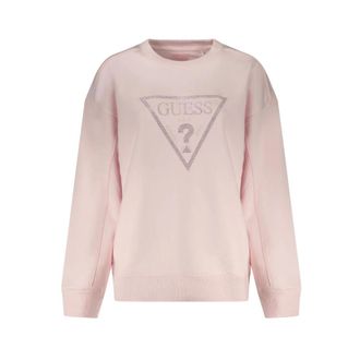 Guess Femme, Sweatshirts et sweats &agrave; capuche, Rose, Taille: 44 FR SweaT-shirt &agrave; manches longues